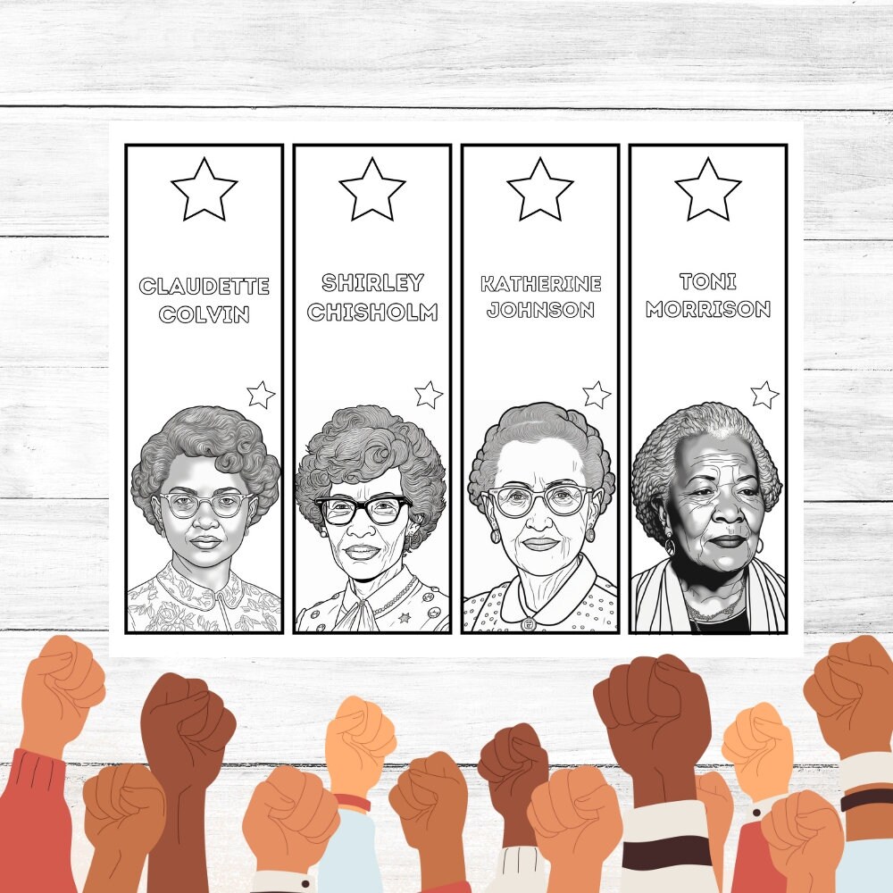 Black History Activities for Kids, Black History Bookmarks, Black ...