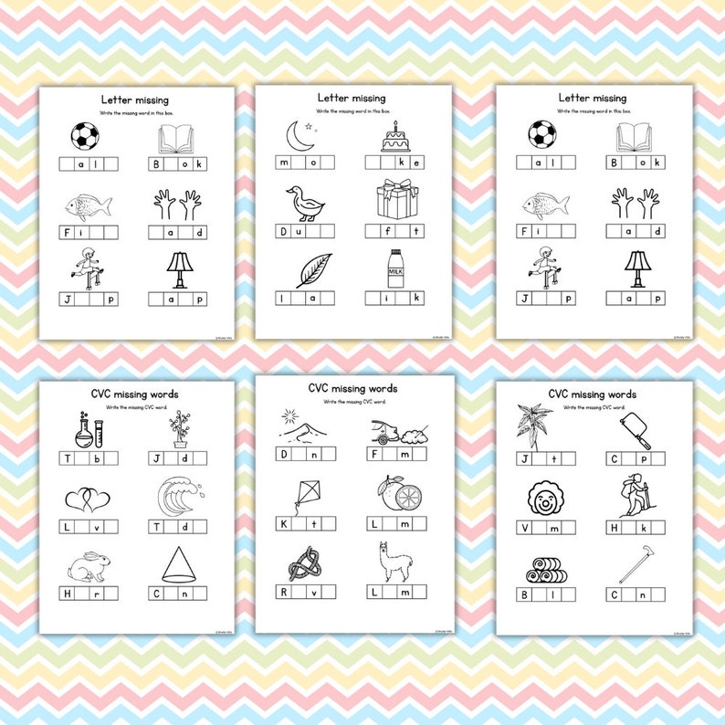 Phonics Worksheets Kindergarten Worksheets Preschool Curriculum Fill in ...