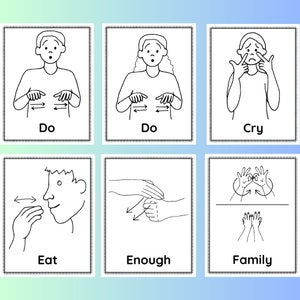 Asl Classroom Sign Posters, Asl Learning for Kids, Sign Language Poster ...
