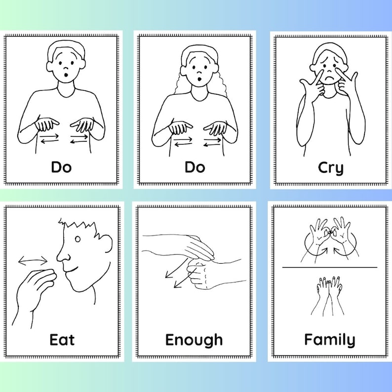 Asl Classroom Sign Posters, Asl Learning for Kids, Sign Language Poster ...