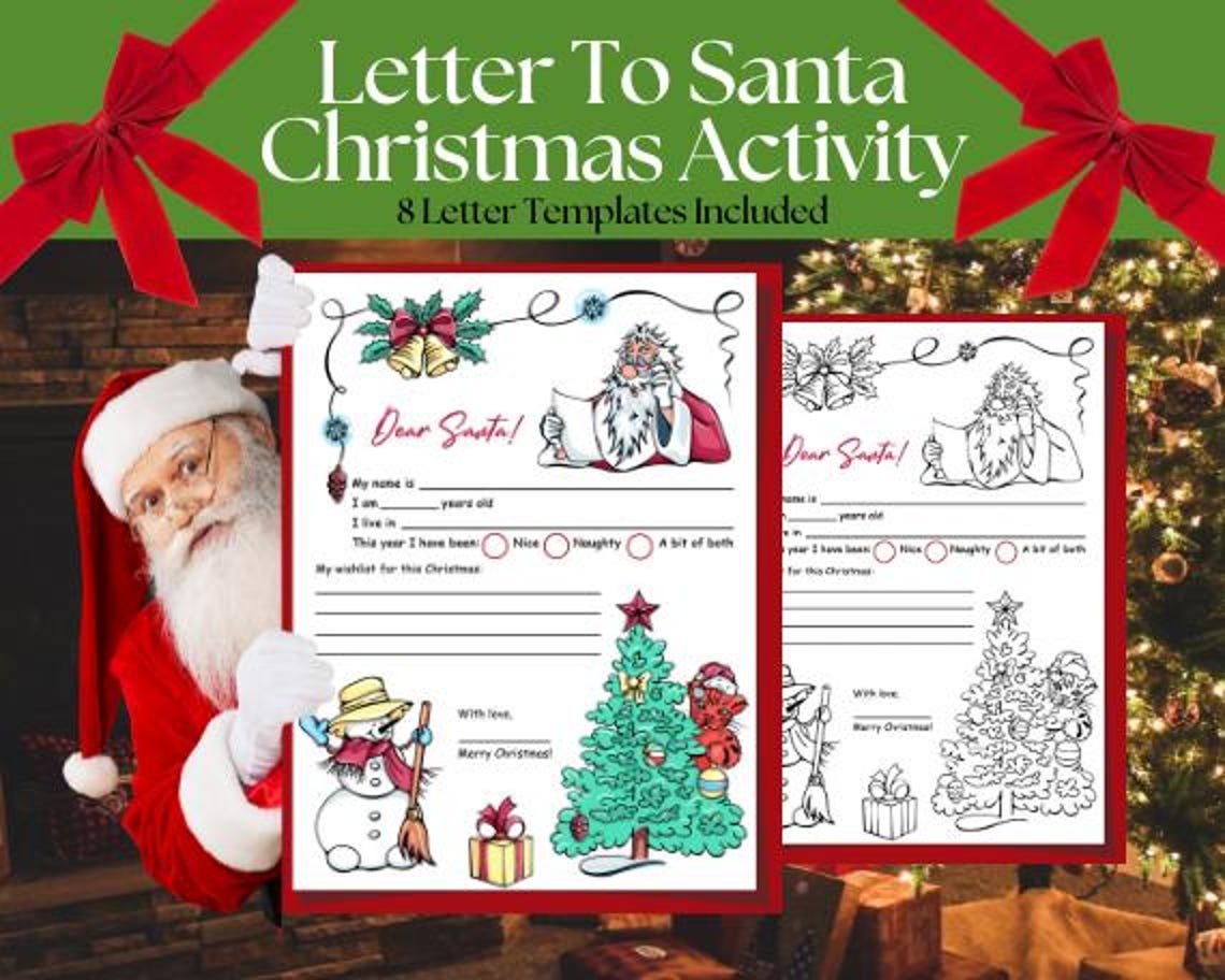 Letter to Santa, Santa Letter Printable, Kids Letter to Santa ...