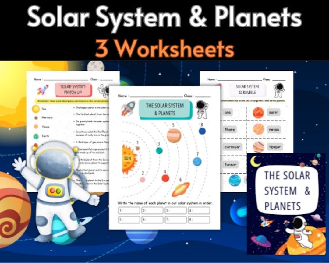 Solar System and Planets Worksheets, Solar System Busy Book, Solar ...
