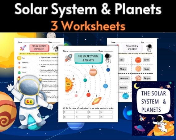 Solar System and Planets Worksheets, Solar System Busy Book, Solar ...