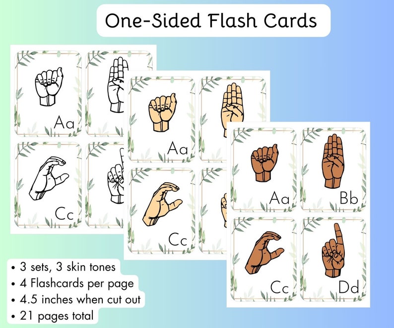 Asl Alphabet Flashcard Bundle, Asl Alphabet Learning, Asl Flashcards ...