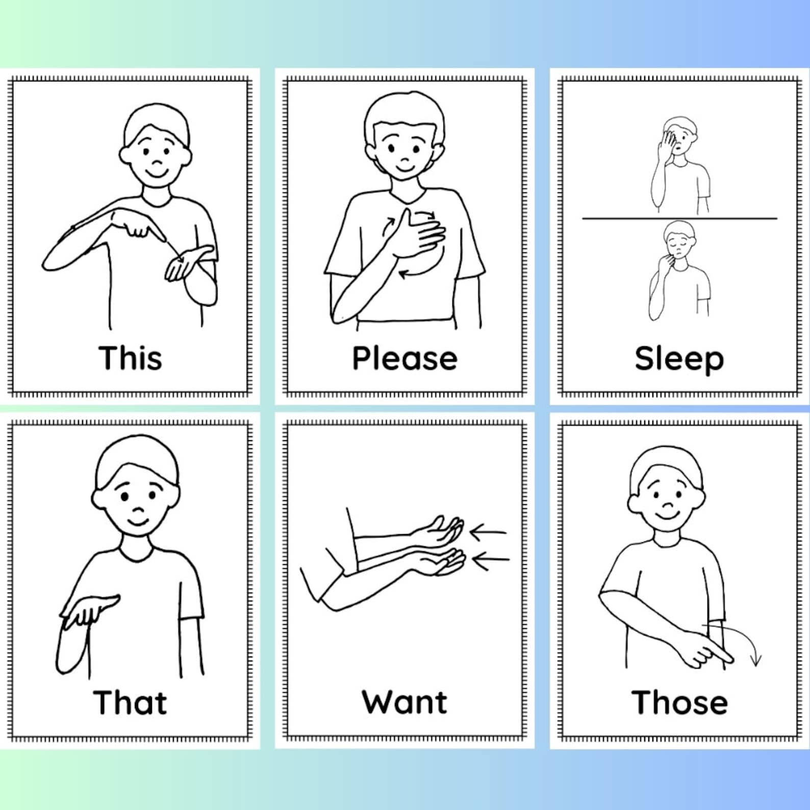 Asl Classroom Sign Posters, Asl Learning for Kids, Sign Language Poster ...