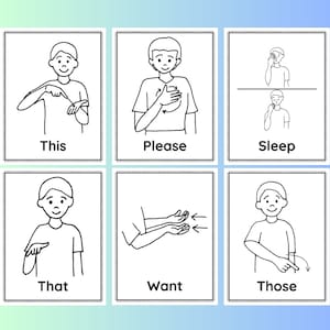 Asl Classroom Sign Posters, Asl Learning for Kids, Sign Language Poster ...