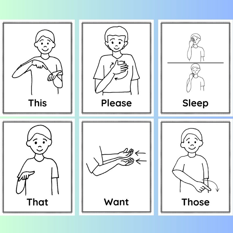 Asl Classroom Sign Posters, Asl Learning for Kids, Sign Language Poster ...