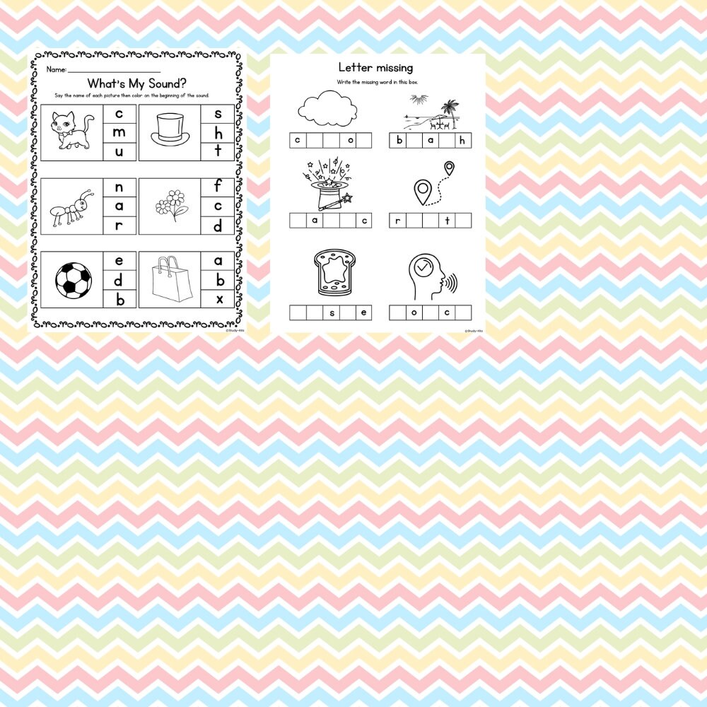 Phonics Worksheets Kindergarten Worksheets Preschool Curriculum Fill in ...