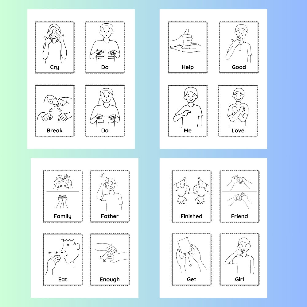 Asl Classroom Sign Posters, Asl Learning for Kids, Sign Language Poster ...