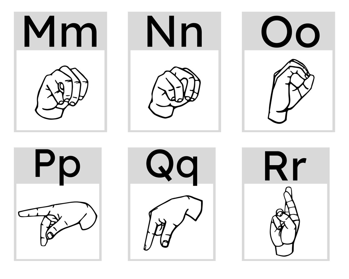 Asl Alphabet and Number Learning, Asl Classroom Sign Posters, Asl ...