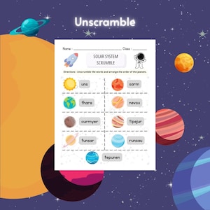 Solar System and Planets Worksheets, Solar System Busy Book, Solar ...