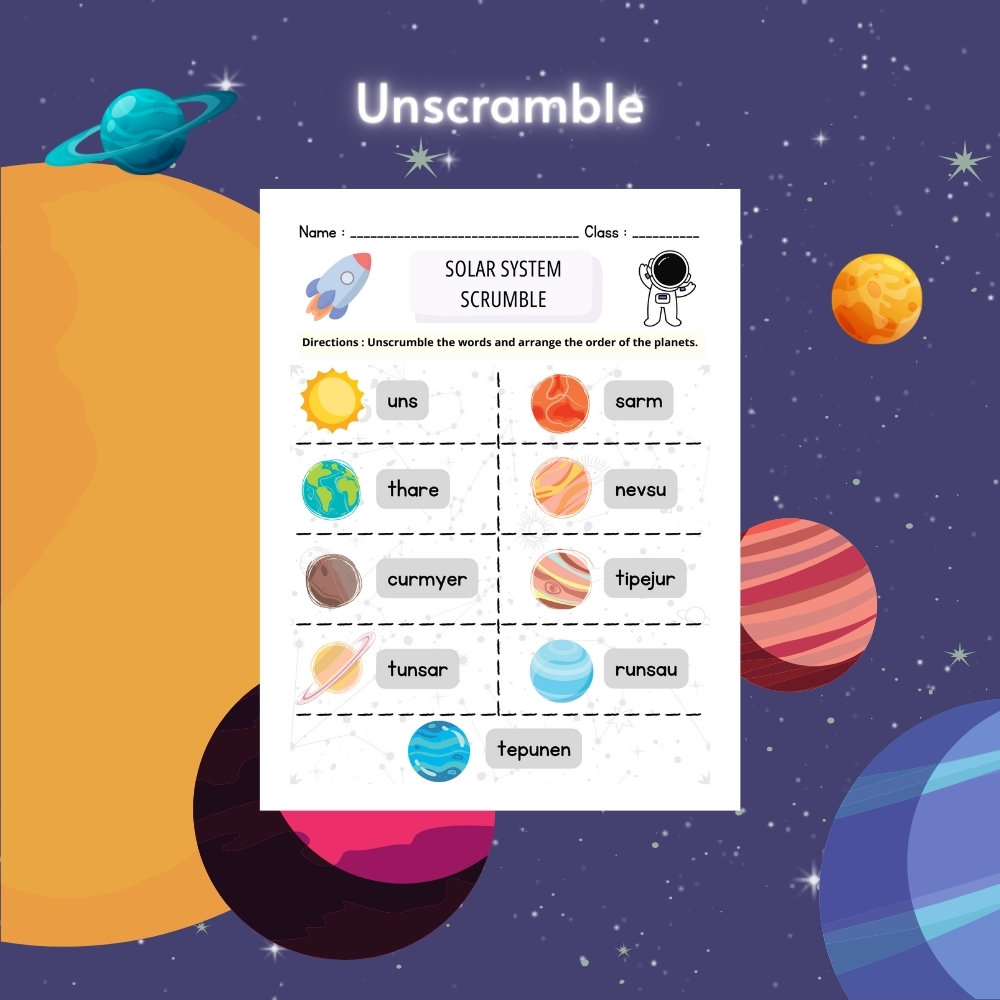 Solar System and Planets Worksheets, Solar System Busy Book, Solar ...