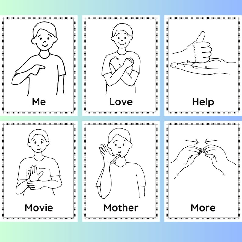 Asl Classroom Sign Posters, Asl Learning for Kids, Sign Language Poster ...