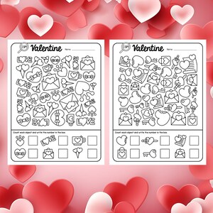 Kids Valentine's Day I Spy Activity, Valentine I Spy for Kids ...