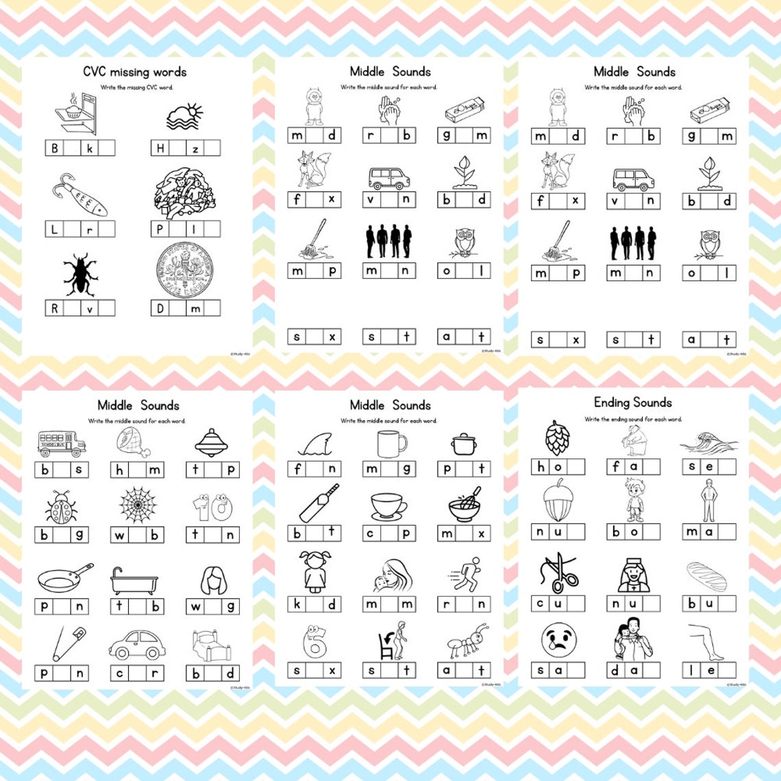 Phonics Worksheets, Kindergarten Worksheets, Preschool Curriculum, Fill ...