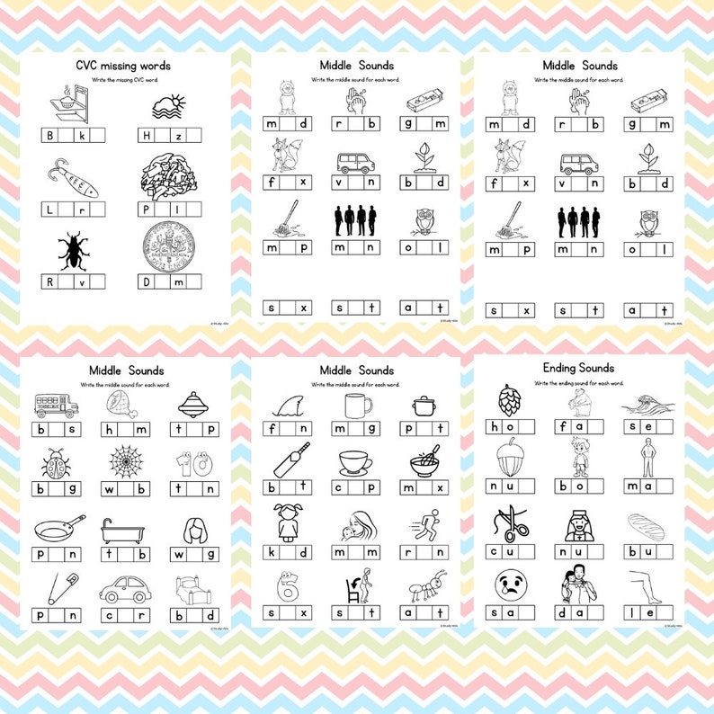 Phonics Worksheets Kindergarten Worksheets Preschool Curriculum Fill in ...