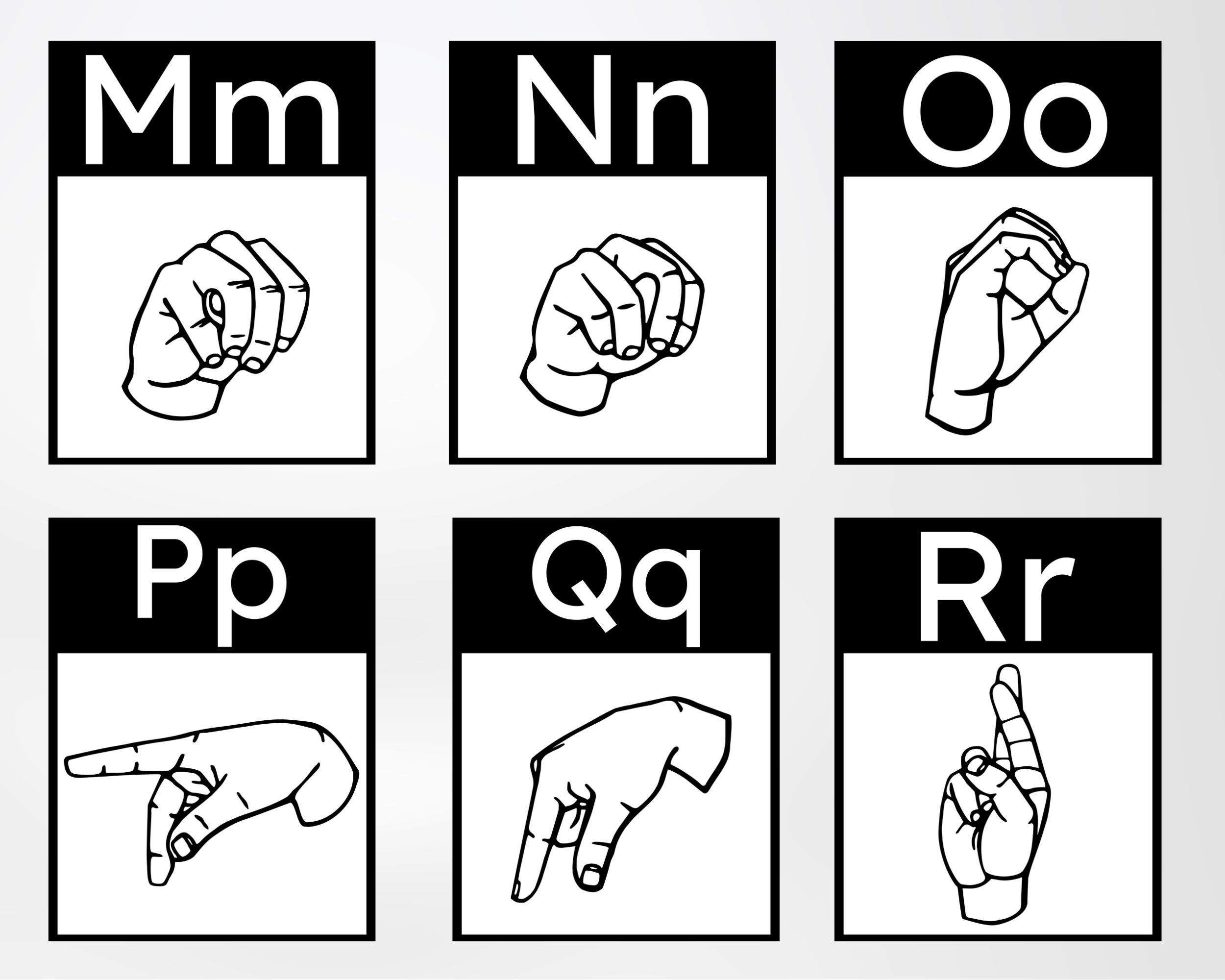Asl Alphabet Posters, Asl Number Posters, Asl Learning for Kids ...