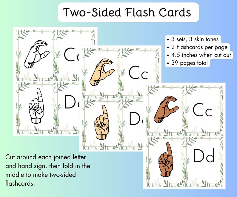 Asl Alphabet Flashcard Bundle, Asl Alphabet Learning, Asl Flashcards ...
