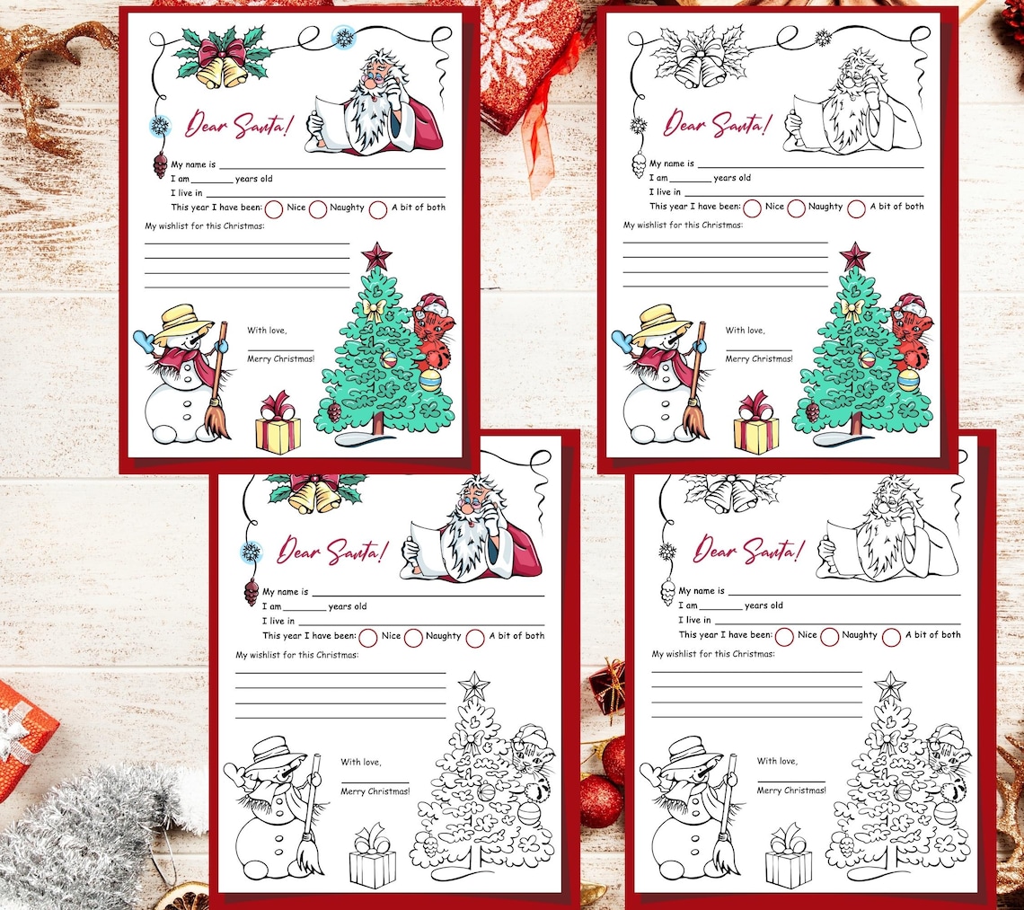 Letter to Santa, Santa Letter Printable, Kids Letter to Santa ...