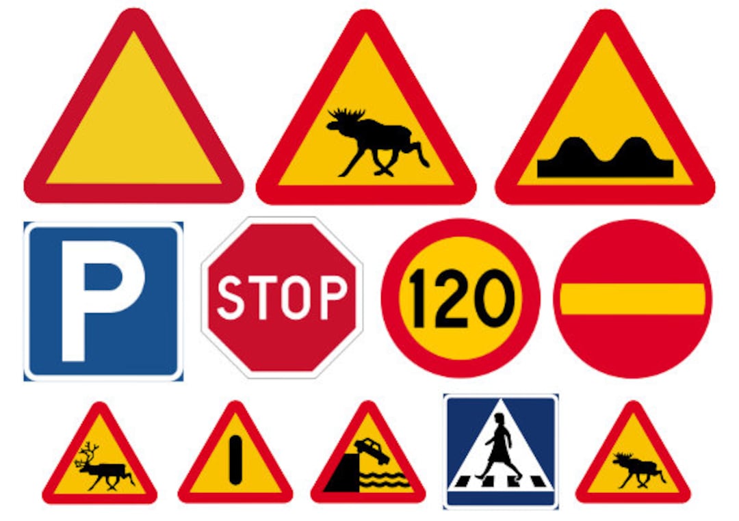 Road Signs Tattoos - Temporary Tattoos - A5 Sheet - Etsy