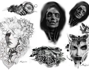 Flash 'grim Reaper' by Kain Toro at Zoi Tattoo Temporary Tattoos A5 ...