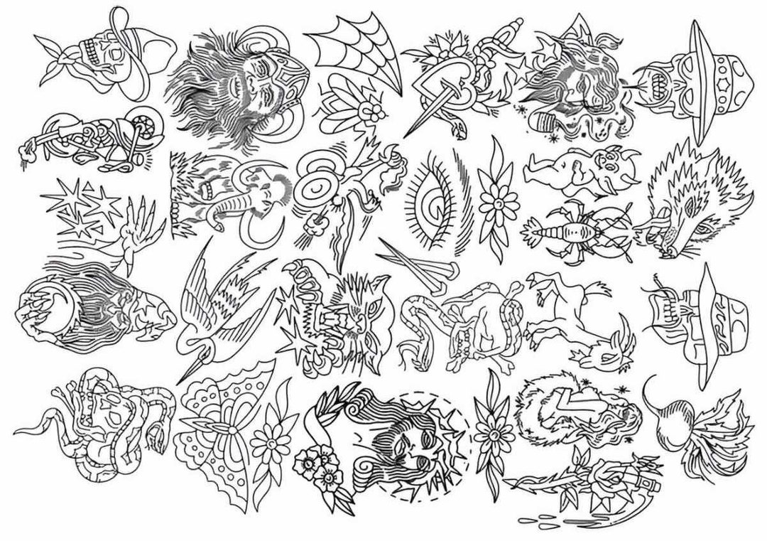 Flash 'flashes' by Dominic Rhead at Zoi Tattoo - Temporary Tattoos - A5 ...