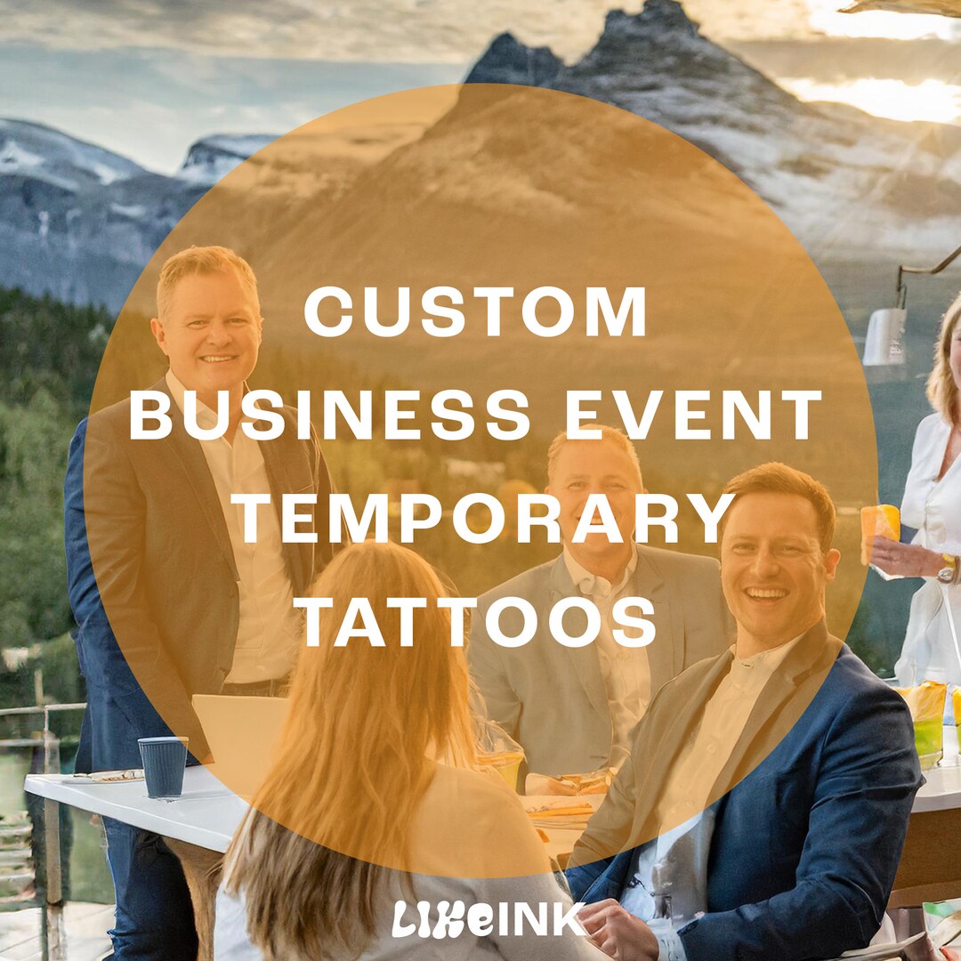 Custom Business Event Temporary Tattoo - A5 Sheet - Etsy