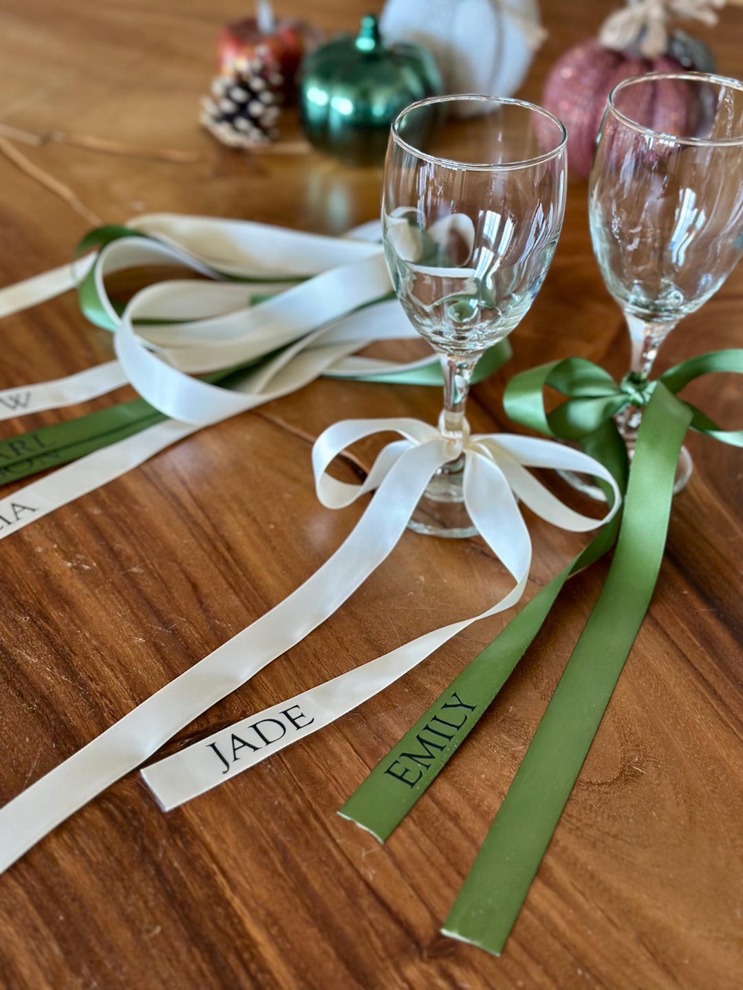 Personalized Ribbon Wedding Gift Name Tags - Etsy