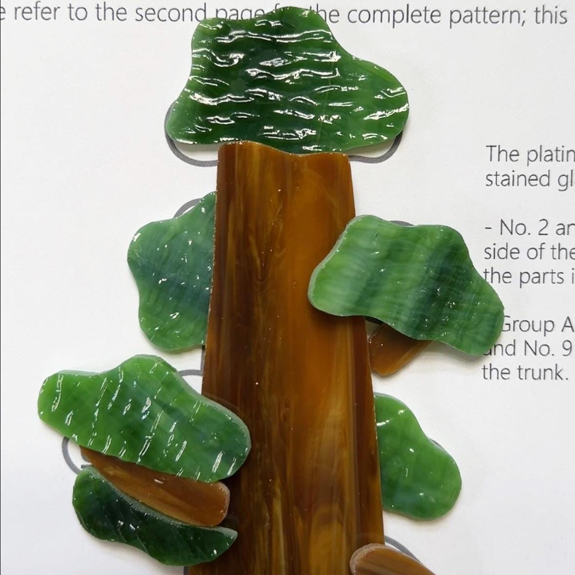 Giant Sequoia Tree Stained Glass Pattern – Standing Tree Design ...