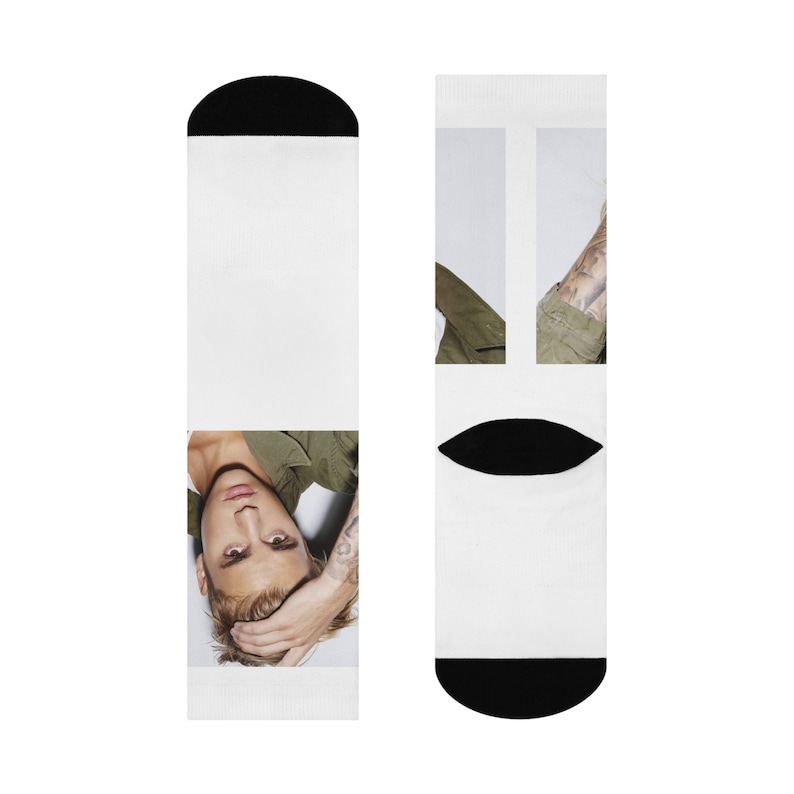 Justin Bieber Crew Socks, Justin Bieber Gift, Gifts Under 20, Gift for ...