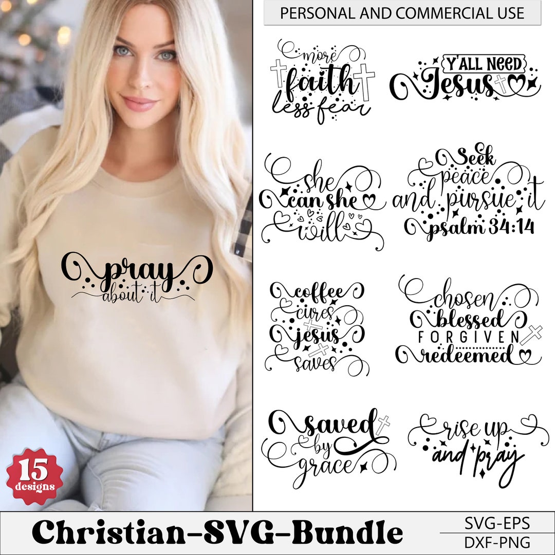 Christian Bundle SVG, Scripture Bundle, Instant Download, Verse Bundle ...
