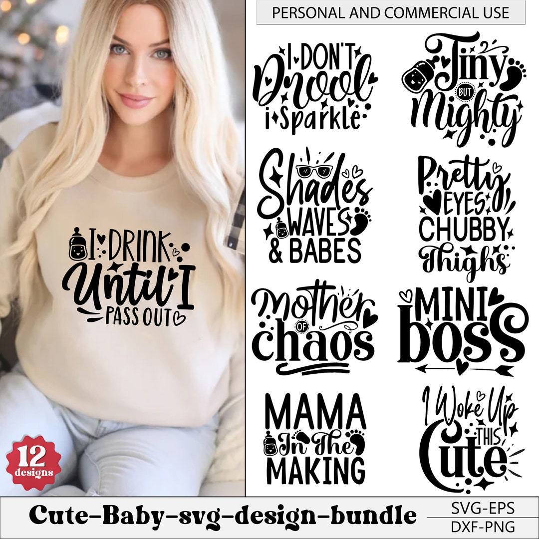 Cute Baby SVG Bundle, Baby Shower SVG, Newborn SVG Bundle, Baby Quote ...