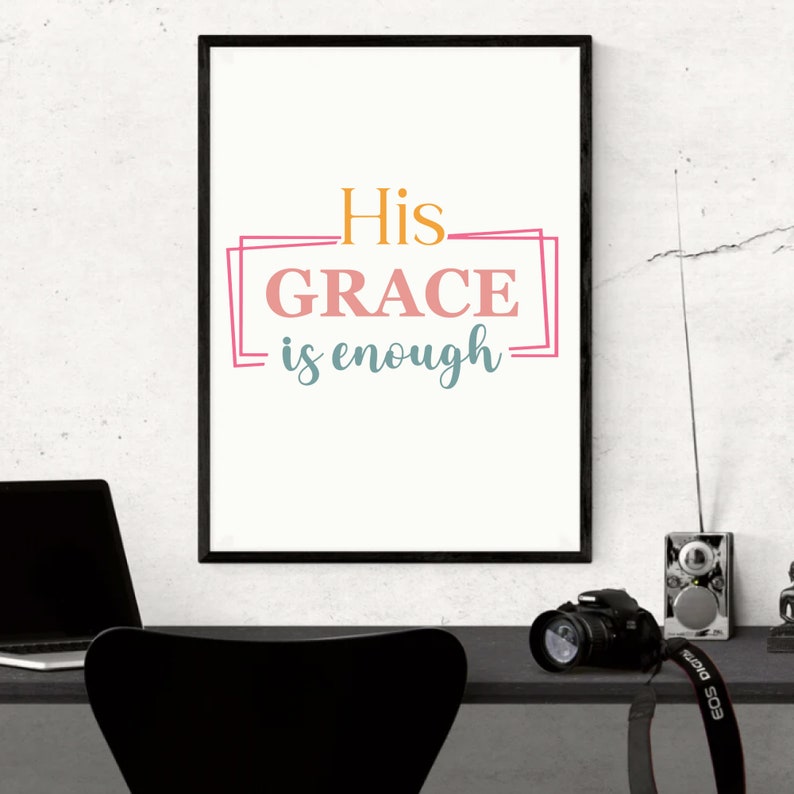 His Grace is Enough SVG Cutting File, Christian Bible Verse Scripture ...