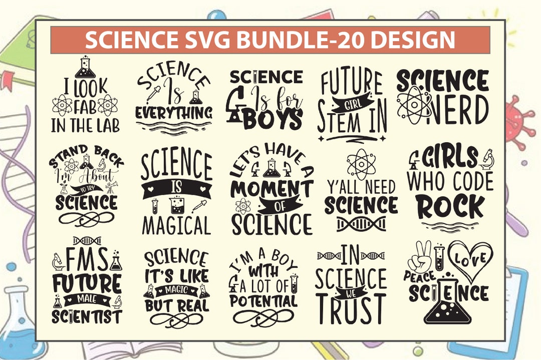 Science SVG Bundle Cricut Shirt, Scientist SVG Bundle, Science Fiction ...