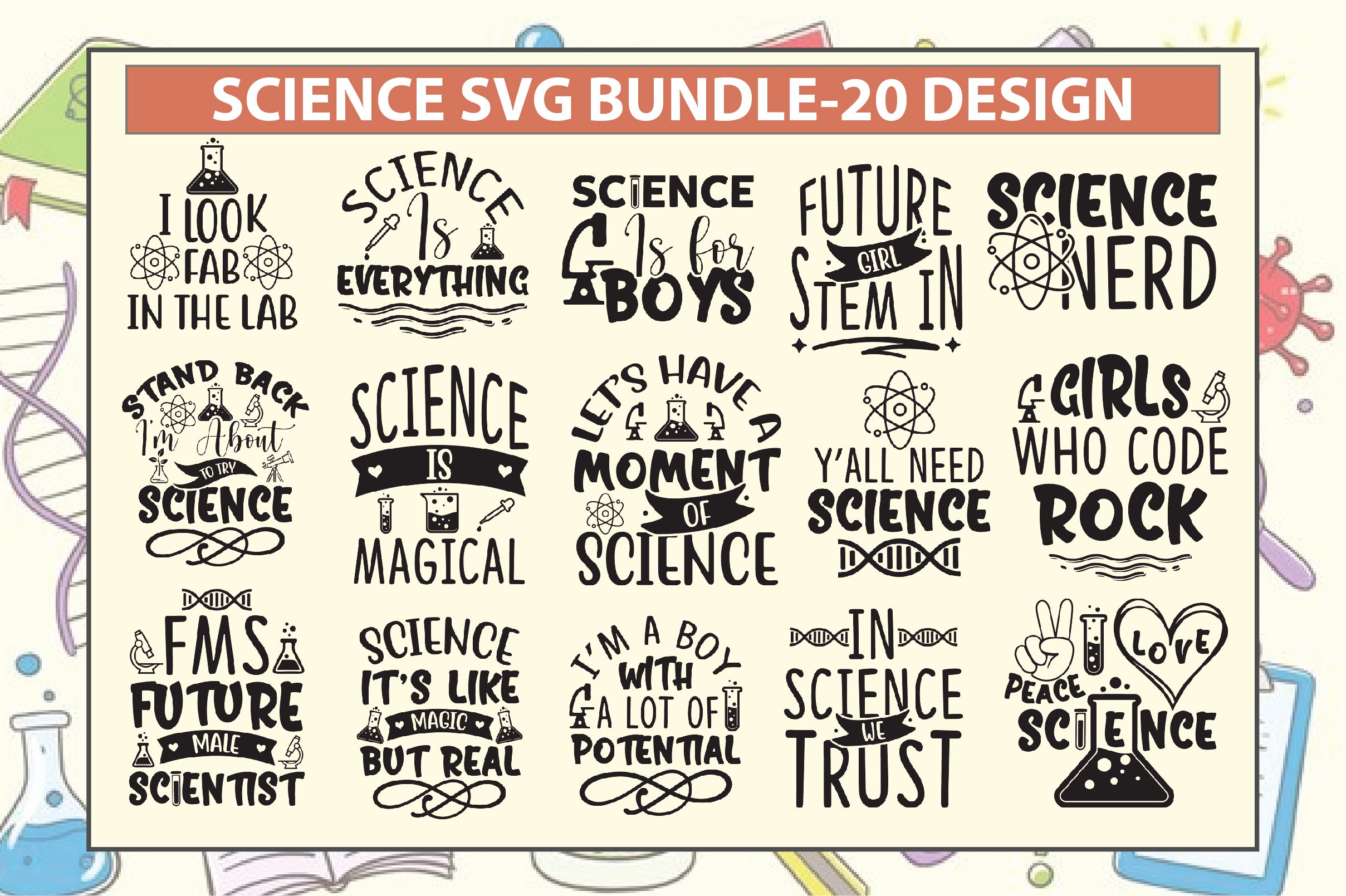 Science SVG Bundle Cricut Shirt, Scientist SVG Bundle, Science Fiction ...