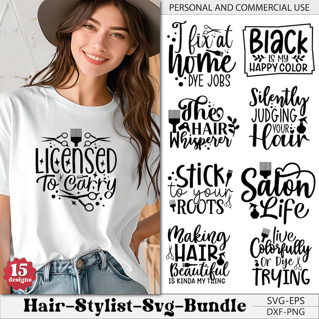 Hair Stylist Svg Bundle | Hair Stylist Png | Hair Stylist Monogram Svg ...