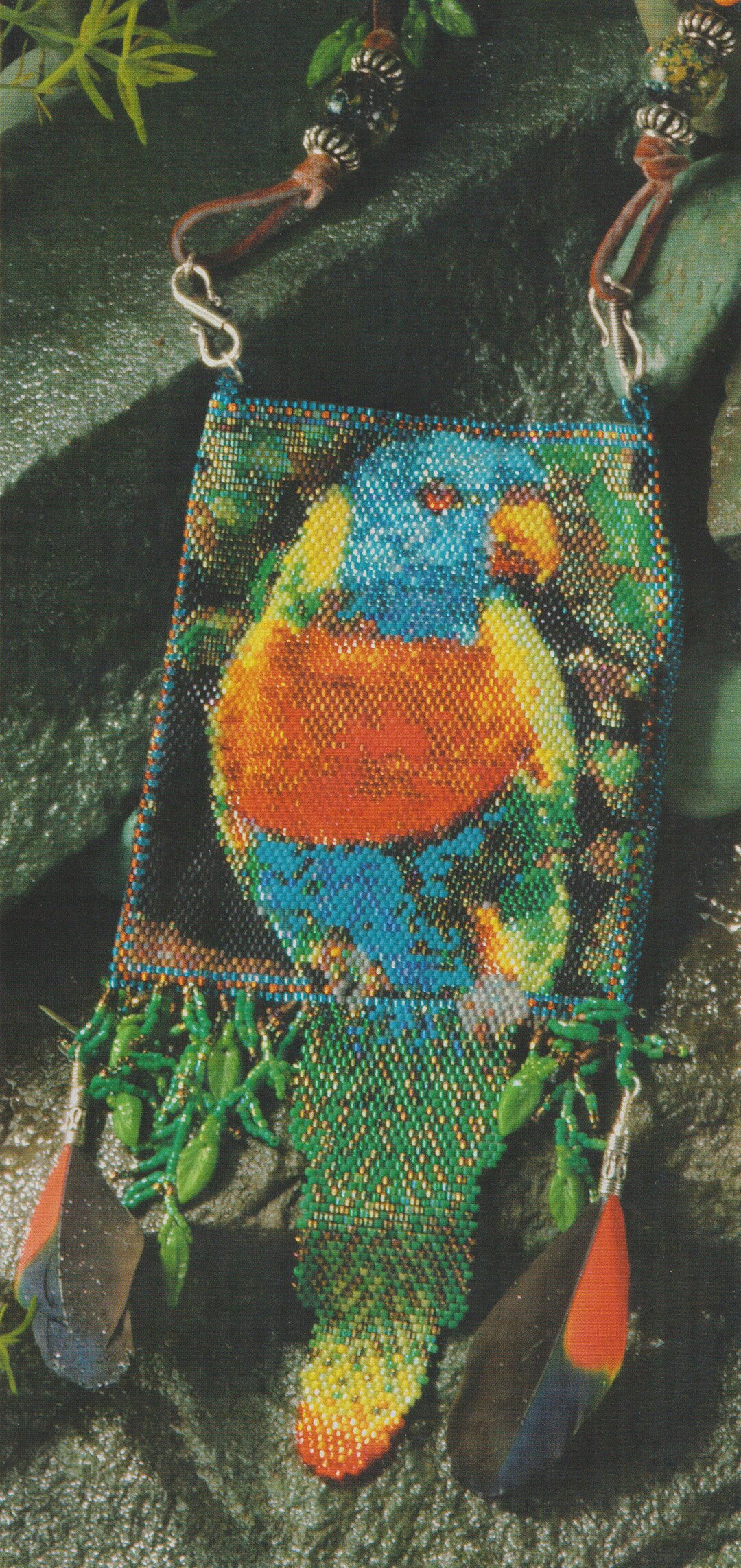 Parrot Rainforest Amulet Bag Pattern for Peyote or Brick Stitch - Etsy