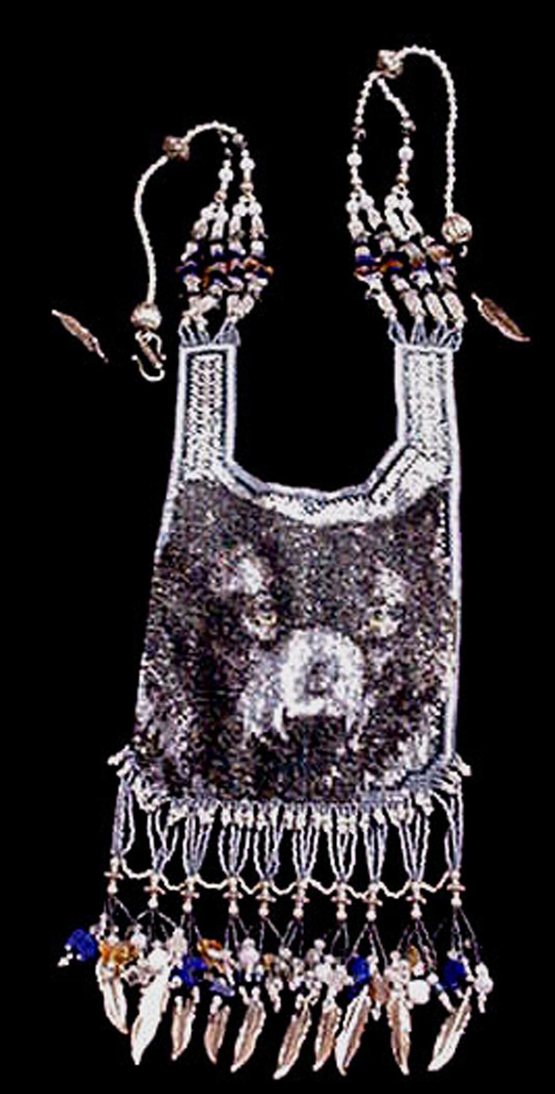 Wolf Loom or Square Stitch Pattern "spooky" Black Wolf Southwest Design ...