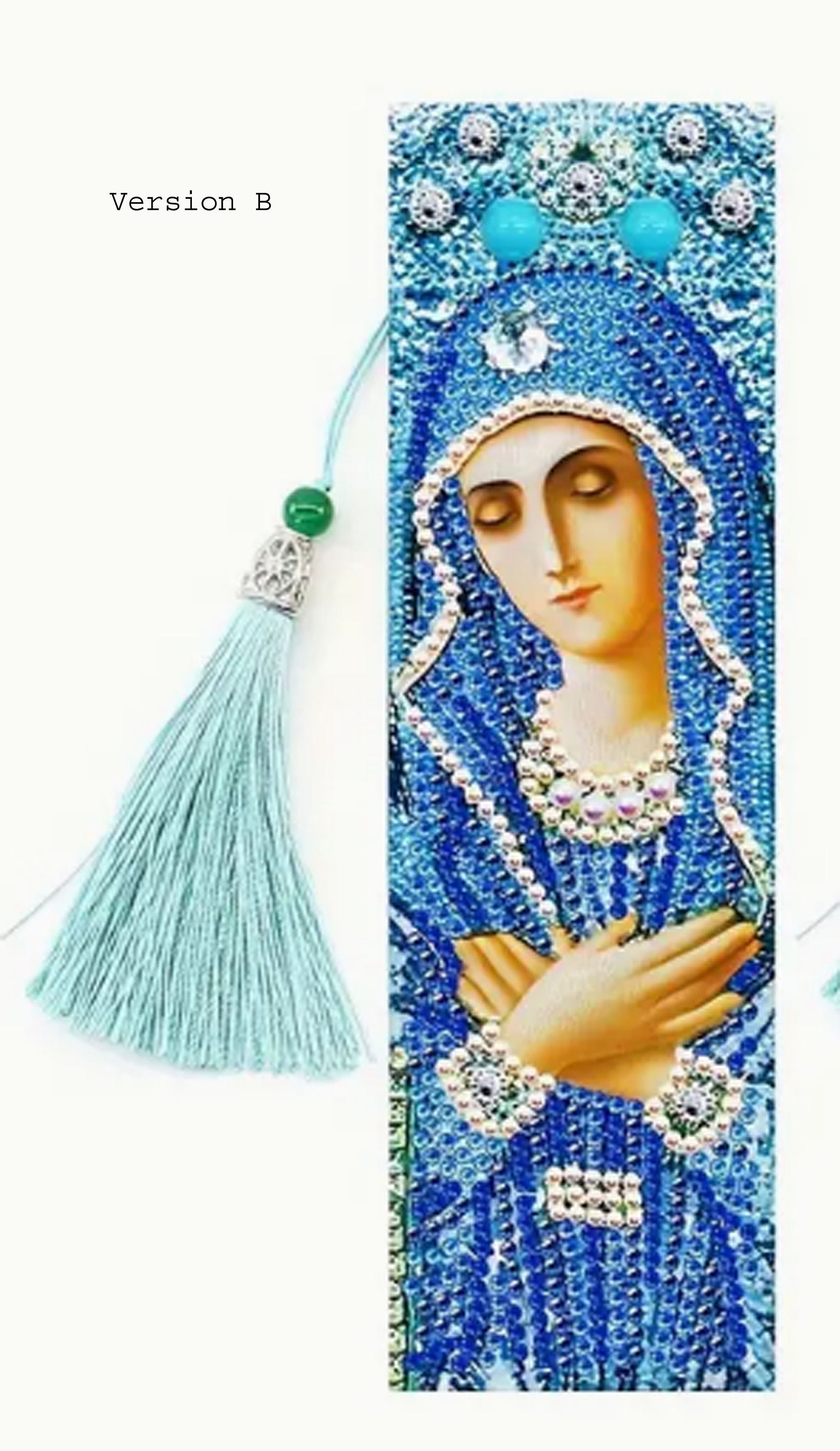 Madonna Virgin Mary Religious Bookmark Kit DIY Diamond Dots Everything ...