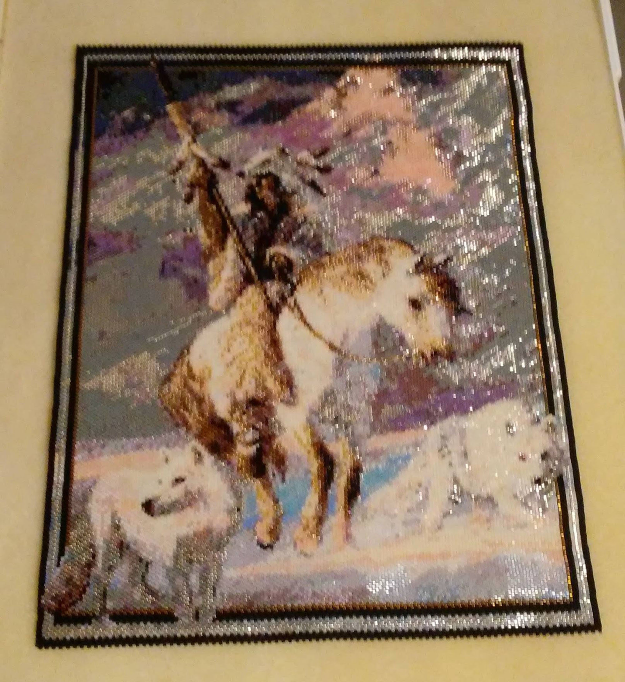 Tapestry Beadwork Pattern "winter Warrior" for Peyote or Brick Stitch - Etsy