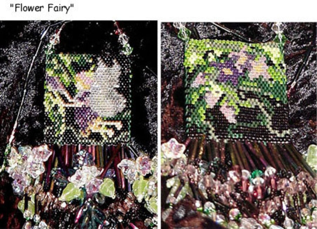 Easy Beginner Amulet Bag Pattern Set of FOUR Peyote or Brick Stitch ...