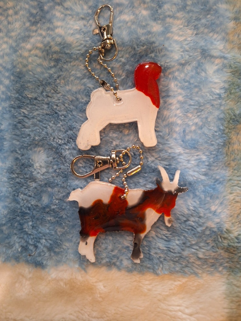 Customized Livestock Keychain/pendant Show Calf, Show Pig, Show Goat ...