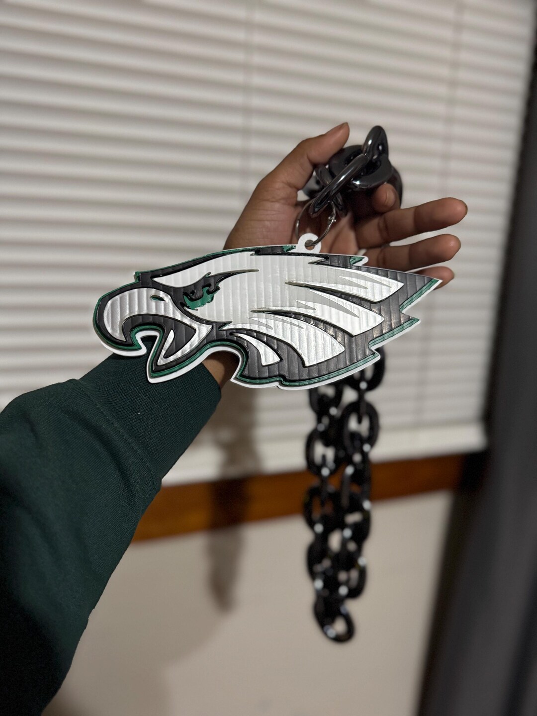 EAGLE Big FAN CHAIN Green and White - Etsy