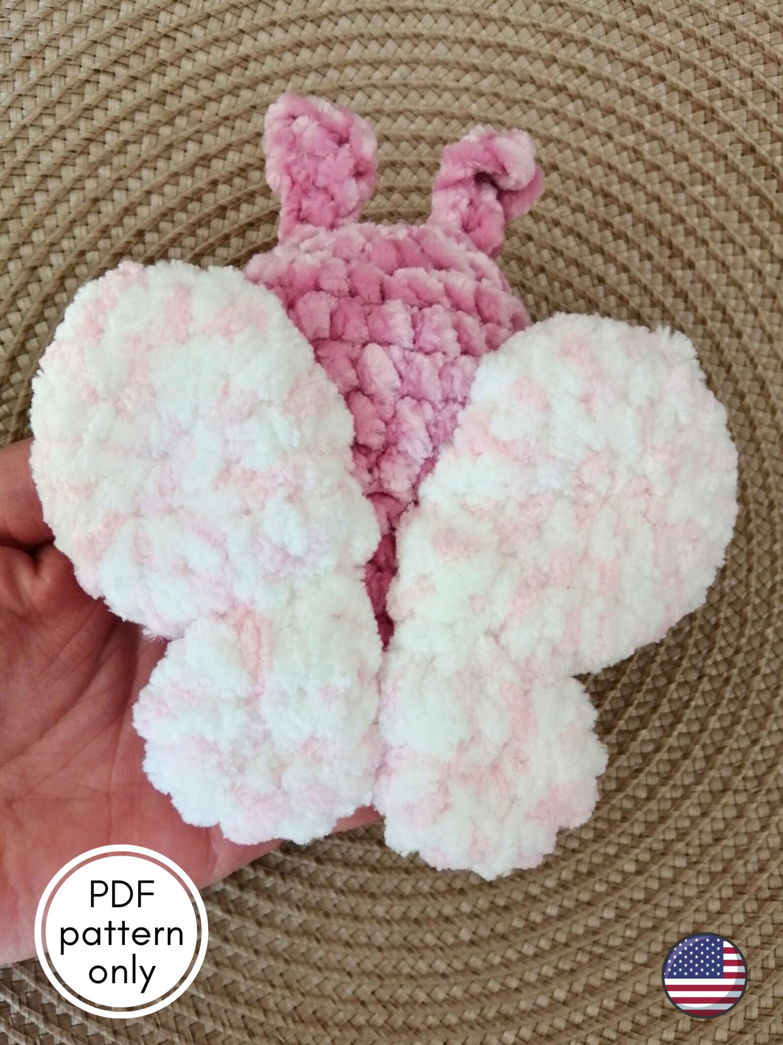 Bee, Ladybug, Butterfly, Low Sew PDF Crochet Pattern, Insect Crochet ...