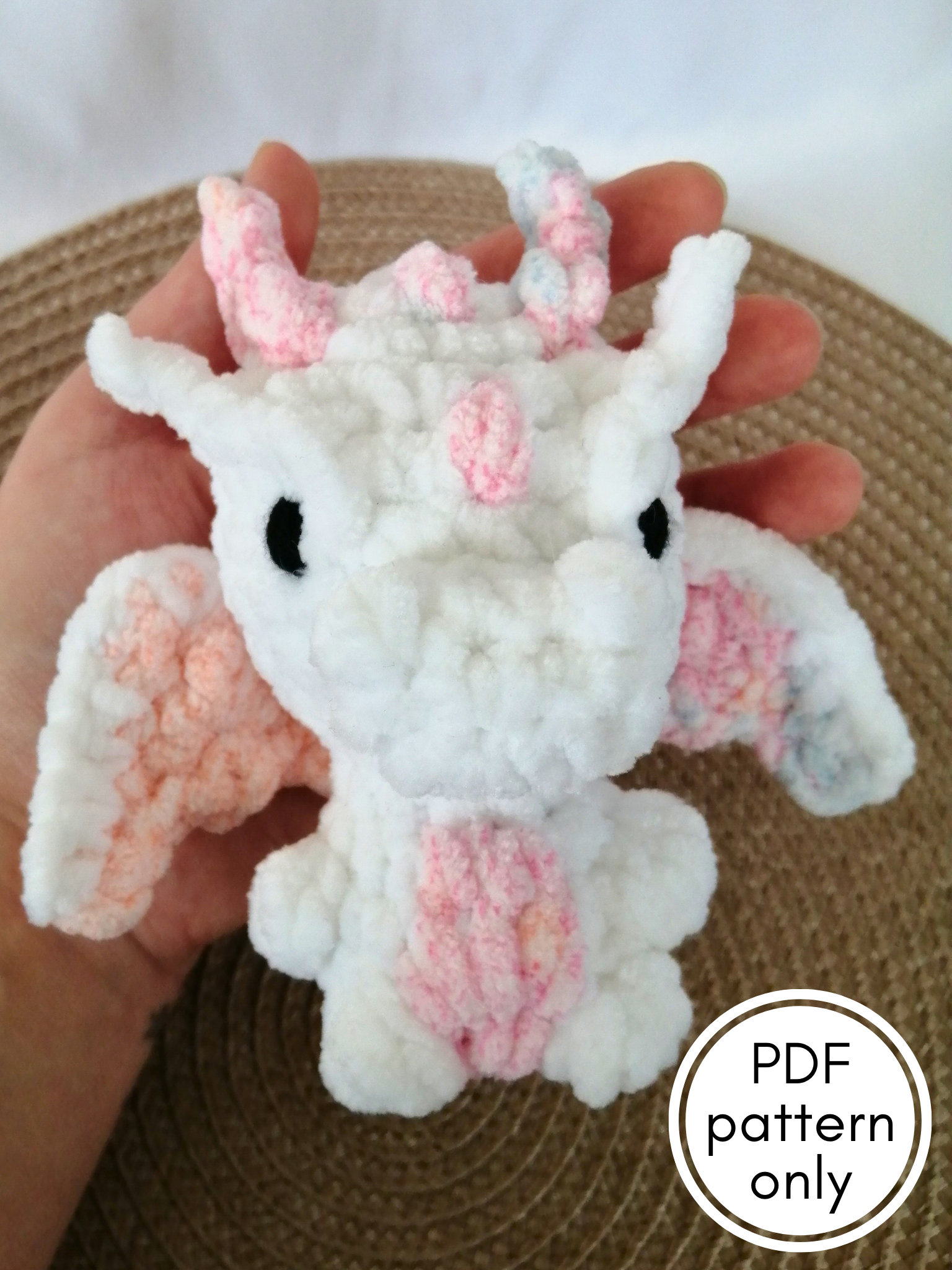 Mini Dragon, PDF Crochet Pattern, Dragon Crochet Pattern, Amigurumi ...