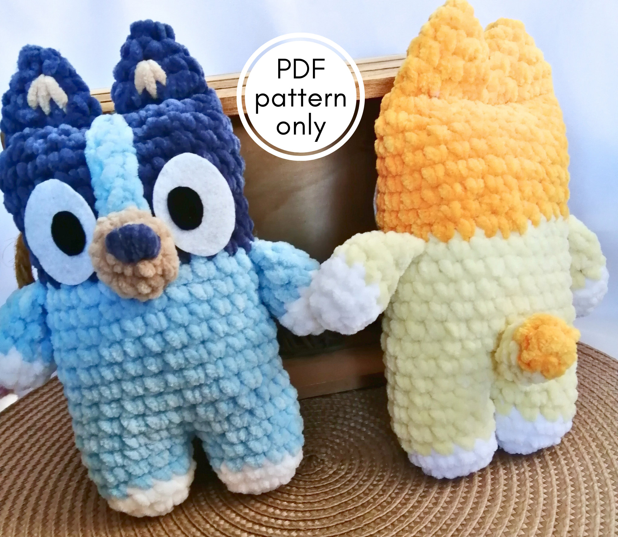 Blue and Red Heeler, PDF Crochet Pattern, Dog Crochet Pattern ...