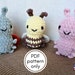 Bee, Ladybug, Butterfly, Low Sew PDF Crochet Pattern, Insect Crochet ...