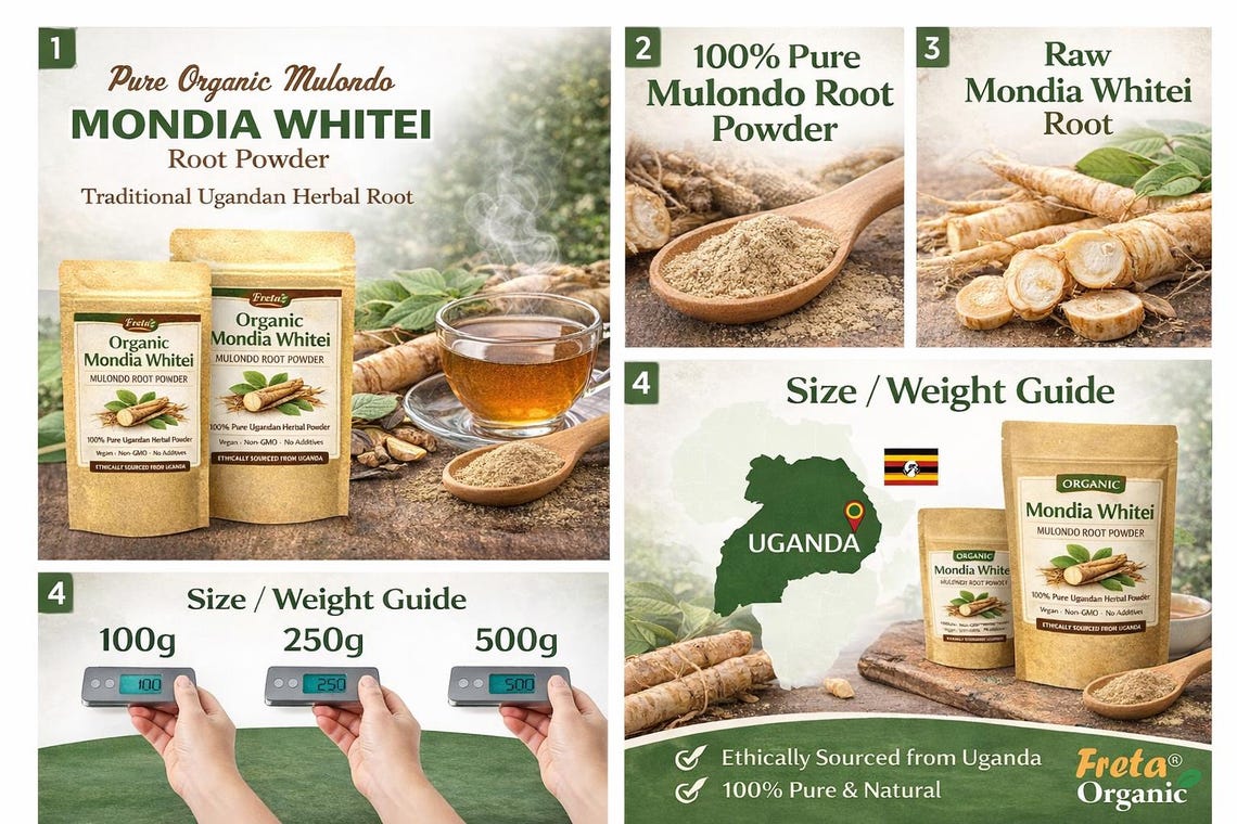 Mondia Whitei Mulondo Root Powder | Organic Ugandan White Ginger ...