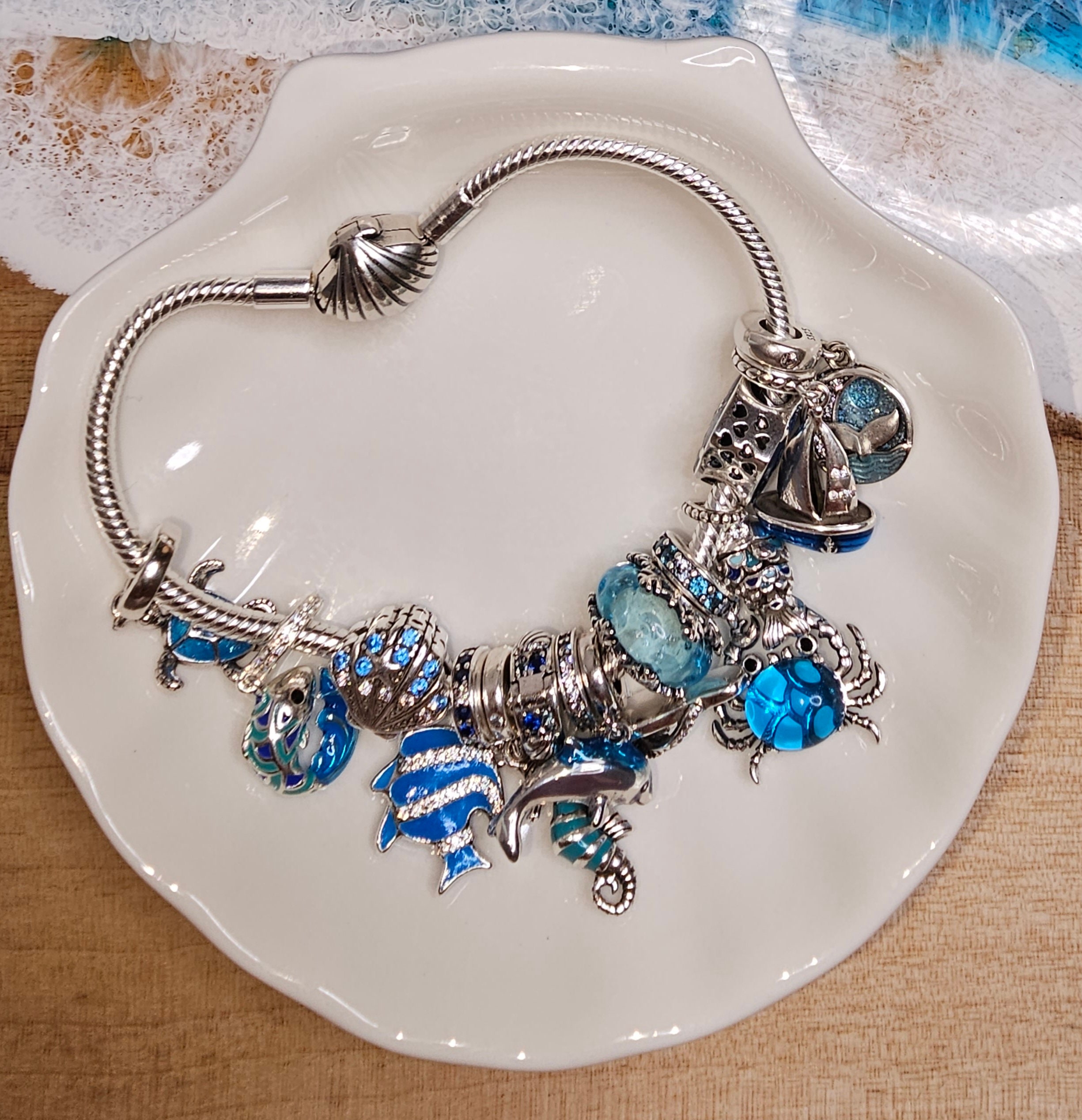 Charm Fits Pandora Original Bracelet 925 Silver Mermaid Sand Castle - Etsy