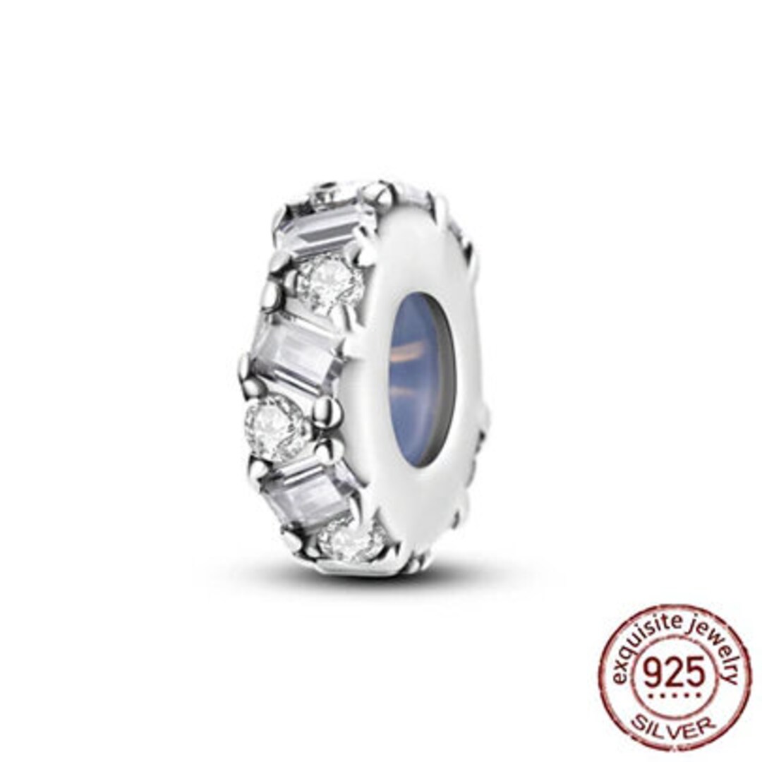 Charm Stopper Fits Pandora Original Bracelet 925 Silver Rhinestone - Etsy